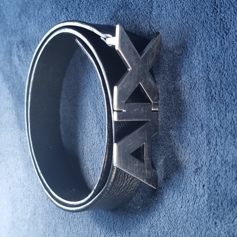 Armani Exchange Logo "Ax" Leather Belt Size 30 - Gem